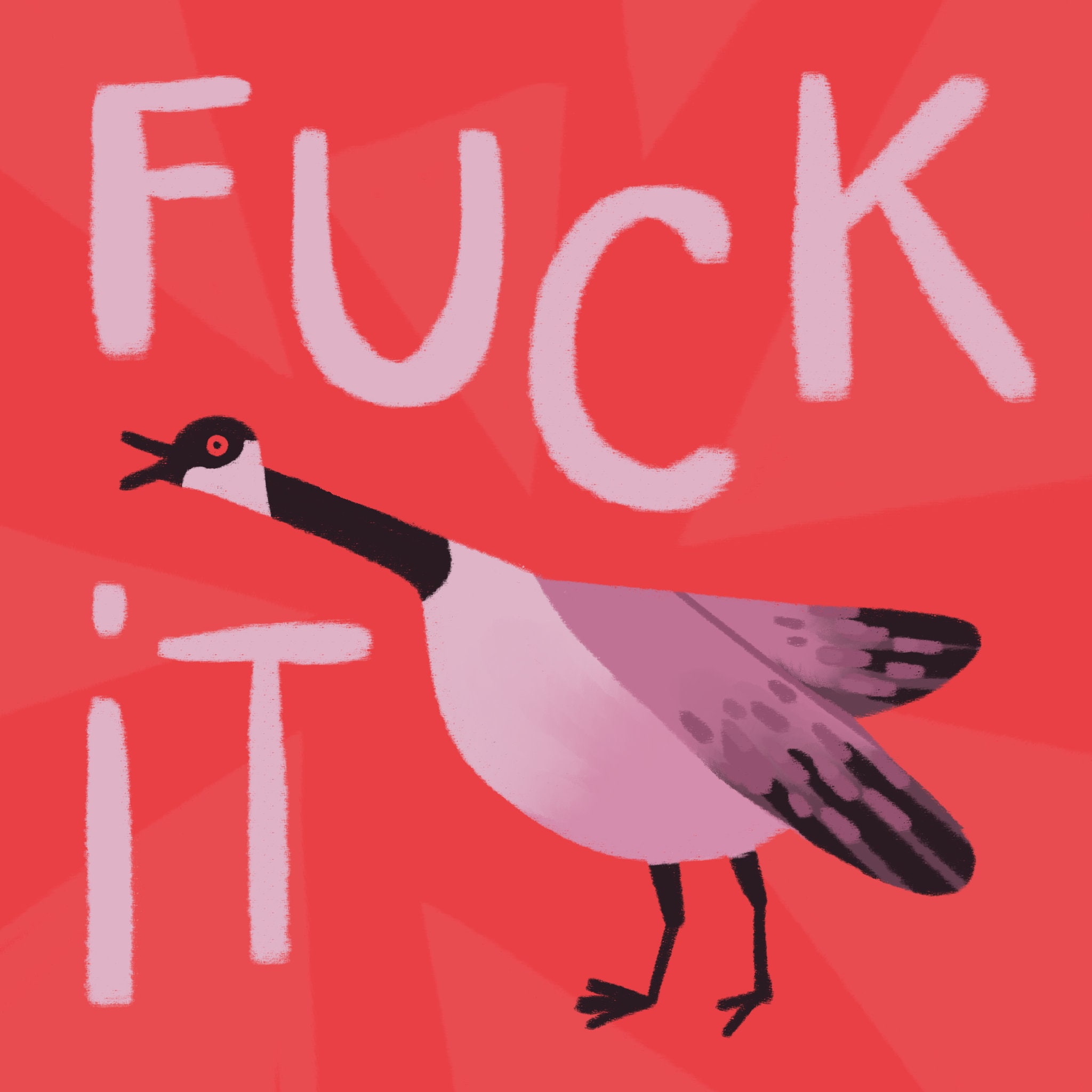 Angry Goose Art Print Bird Art Illustration Funny Rage Geese - Etsy