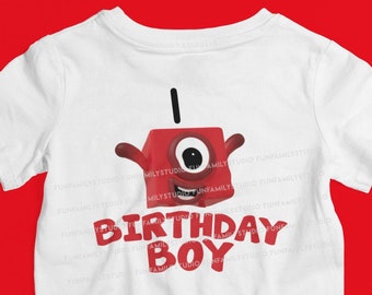 Numberblocks Birthday Boy Design, Boy 4th Birthday Printable File for T ...