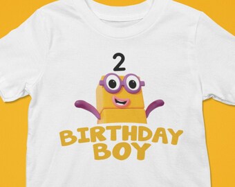 Numberblocks Birthday Boy Design, Boy 4th Birthday Printable File for T ...