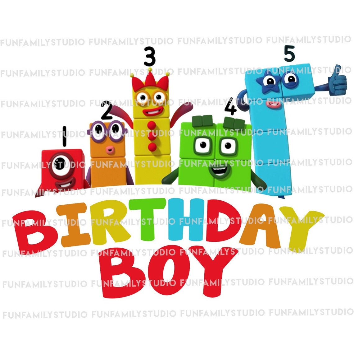 Numberblocks Birthday Boy Design Boy Birthday Printable File - Etsy