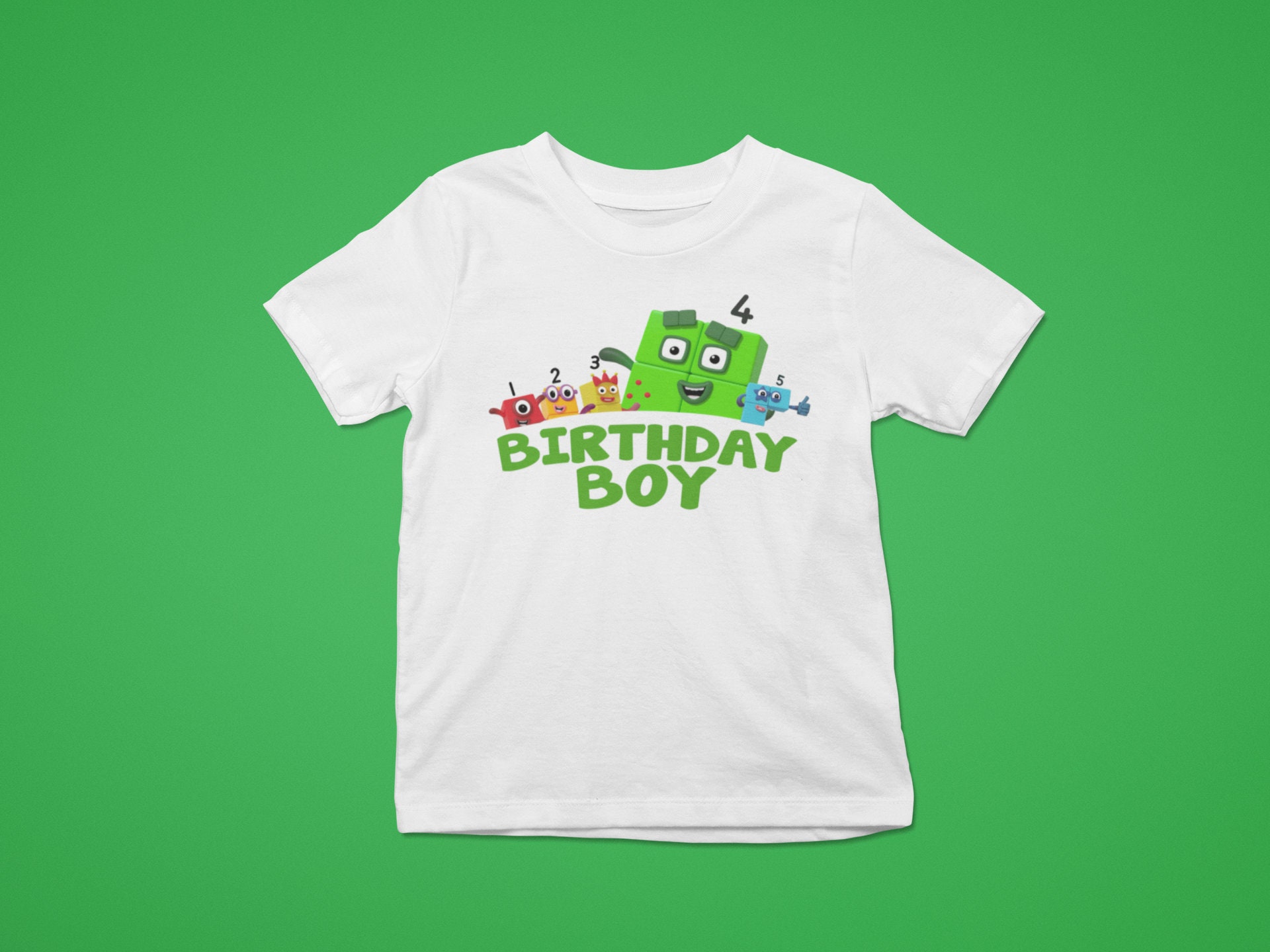 Numberblocks Birthday Boy Design Boy 4th Birthday Printable | Etsy