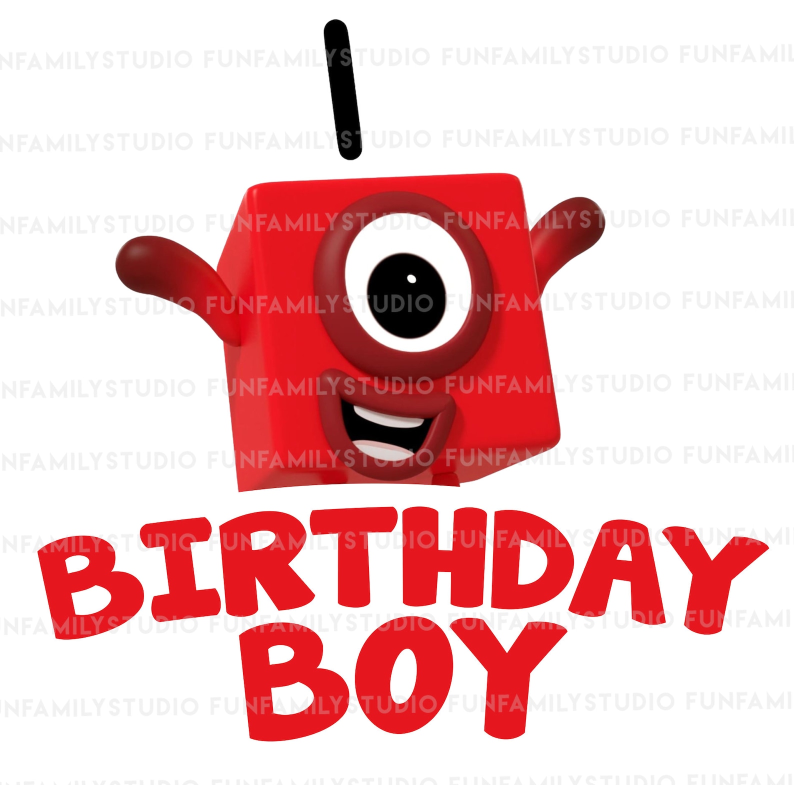Numberblocks, Birthday Boy Design, Boy 1st Birthday Printable File for ...