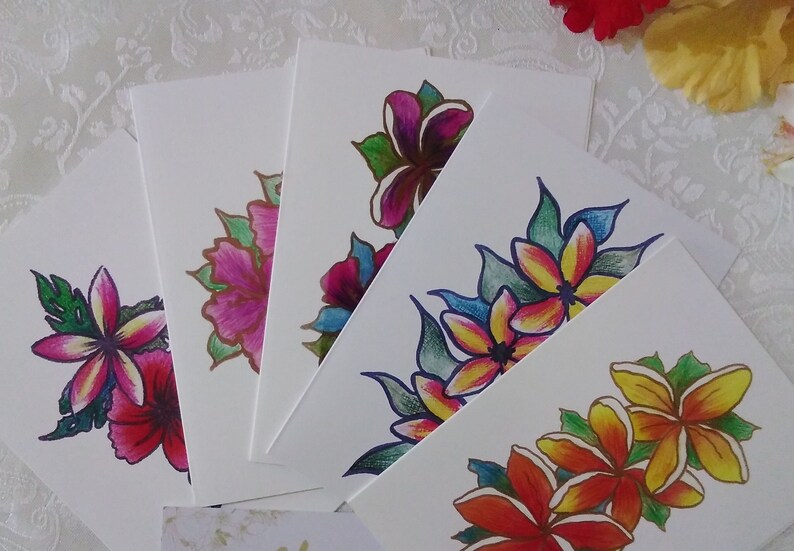 Assorted Greeting Cards, Pacific Islands 5 in Packet. - Etsy