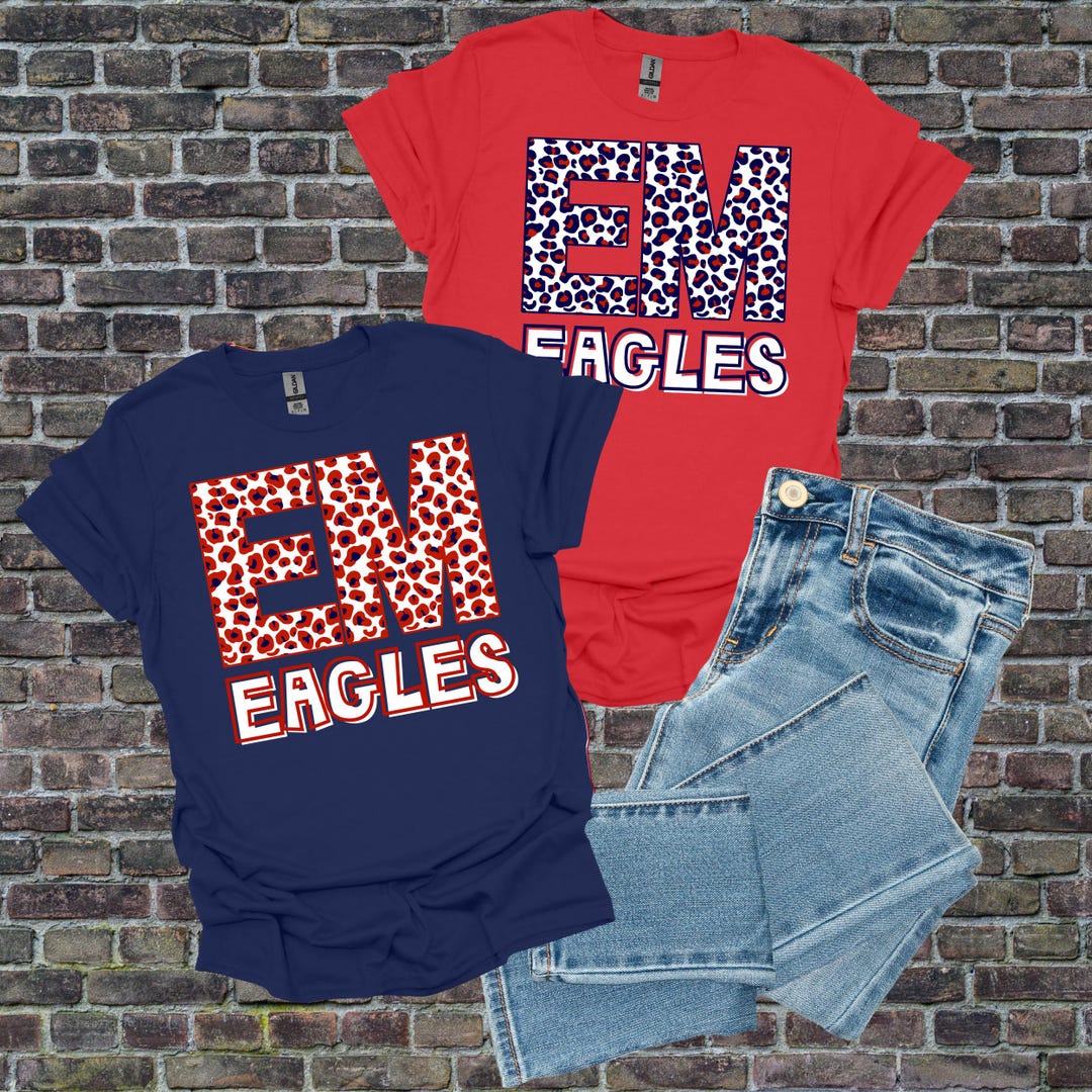 Custom East Marion Eagles Leopard Mascot Spirit Shirt Digital File PNG ...