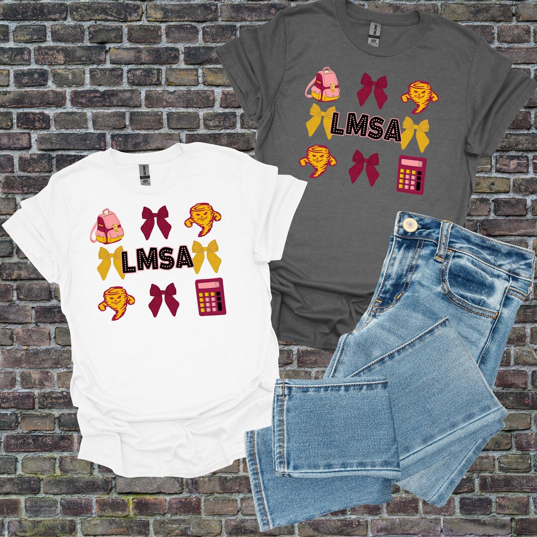 LMSA Tornadoes Spirit Shirt Design, Glitter Bows (digital File) - Etsy