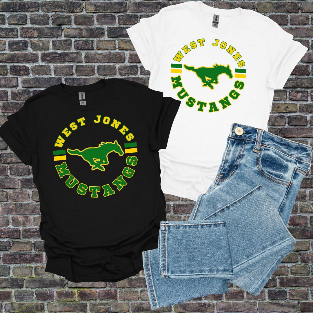 Laurel West Jones Mustangs Mascot Spirit Shirt Digital File PNG DTF ...