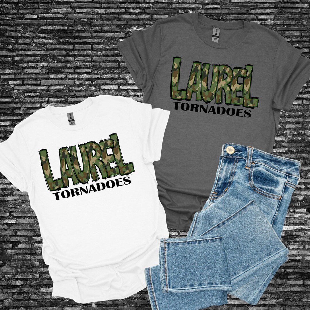 Custom Laurel Tornadoes Camo Spirit Shirt Digital File PNG DTF ...