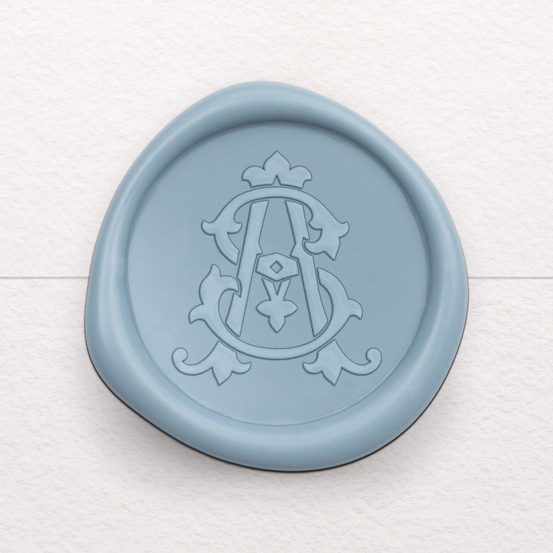 Vintage Monogram Wax Seal, Classic Wedding Monogram Wax Seal, Antique ...