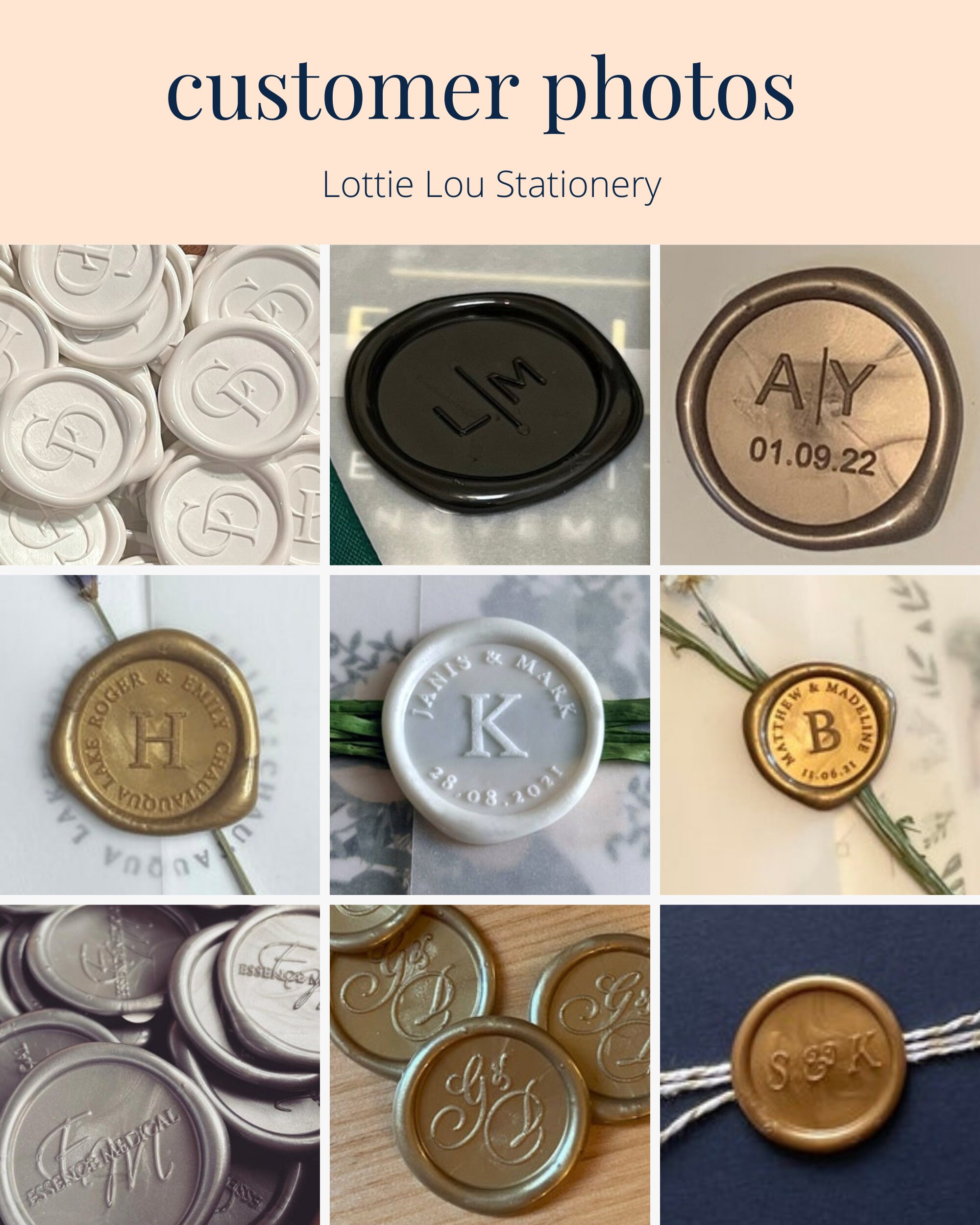 Custom Initials Wax Seal Wedding Wax Seal Monogram Wax Seal - Etsy