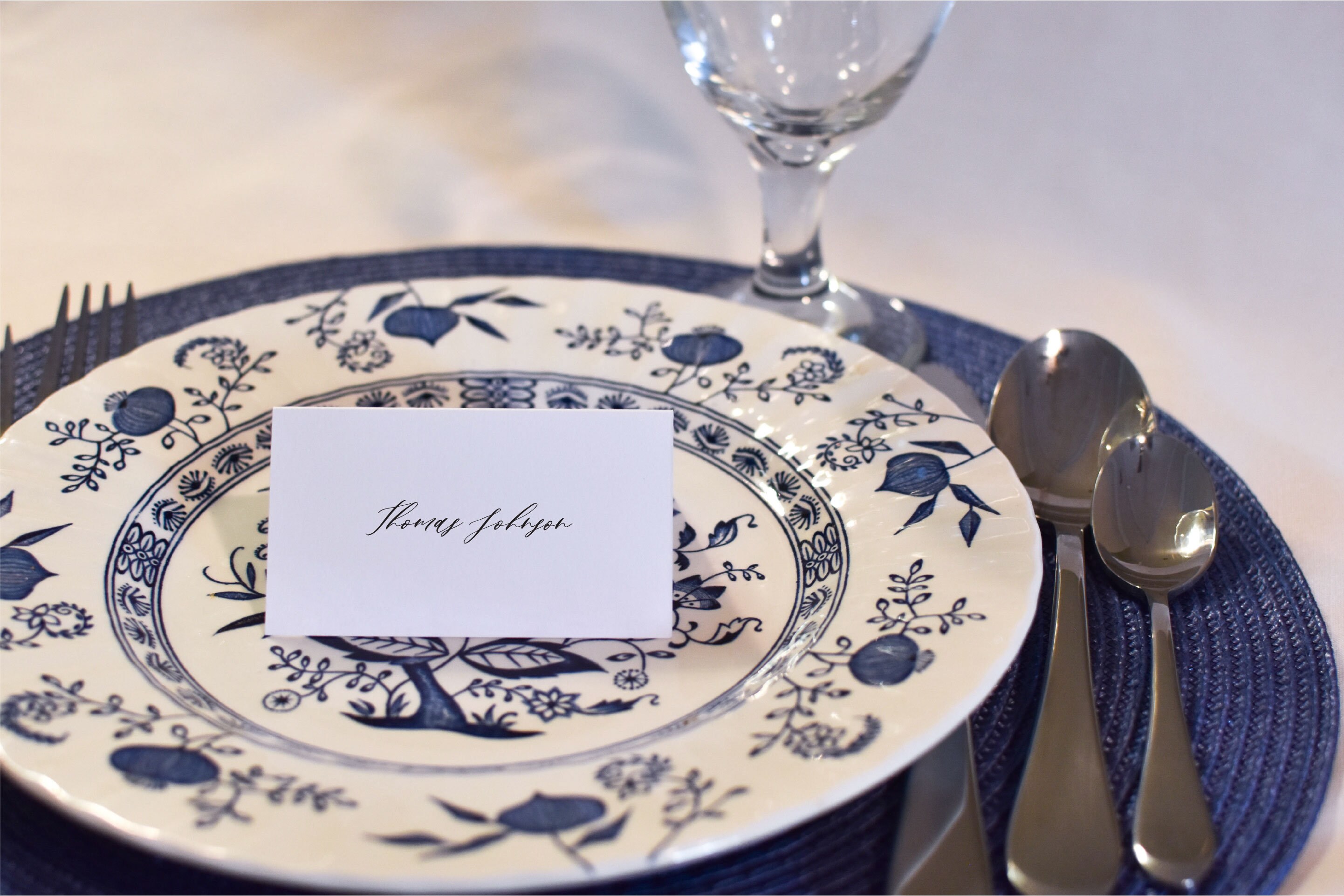 Calligraphy Place Cards Folded Place Card Printed Wedding - Etsy