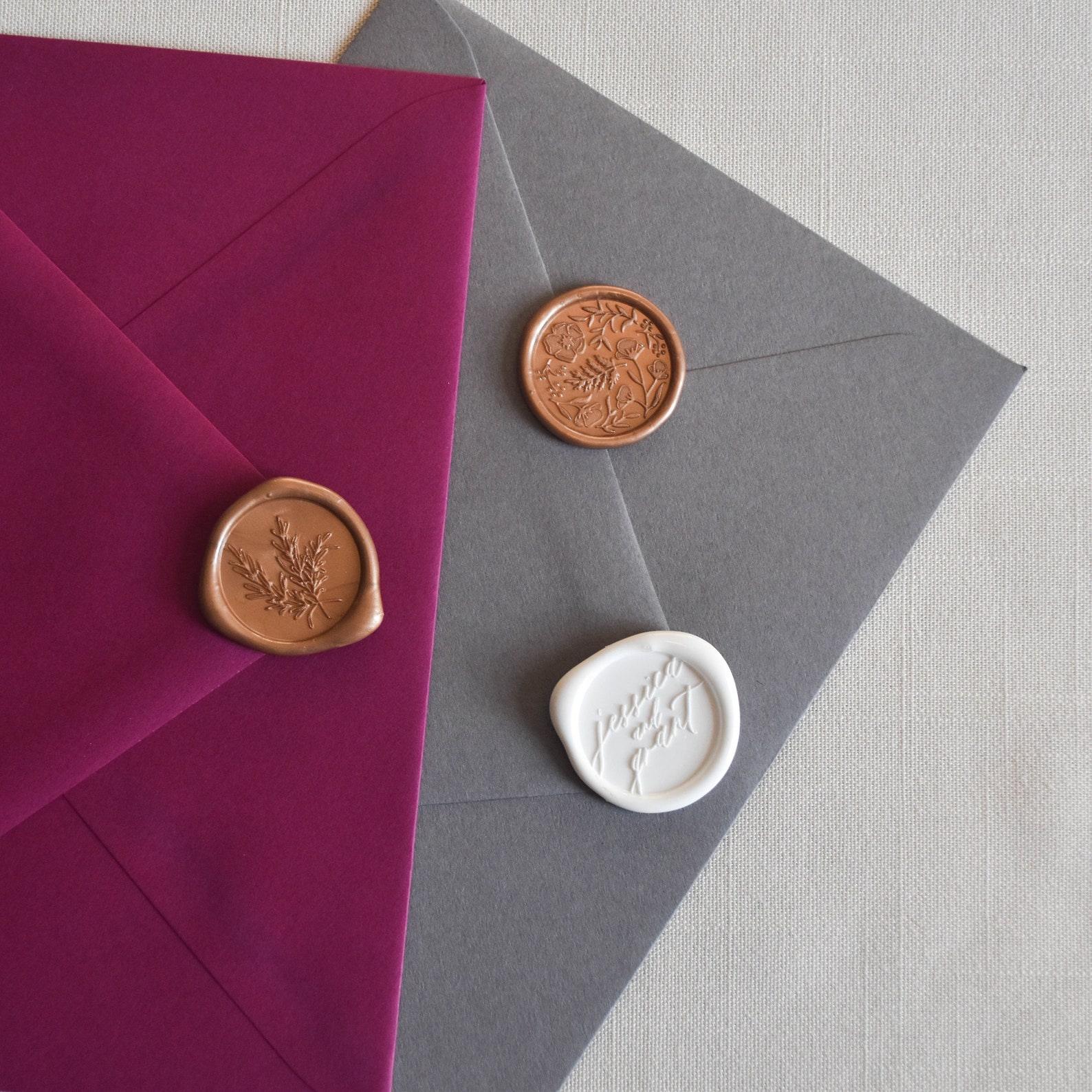Custom Calligraphy Initials Wax Seal Wedding Wax Seal - Etsy