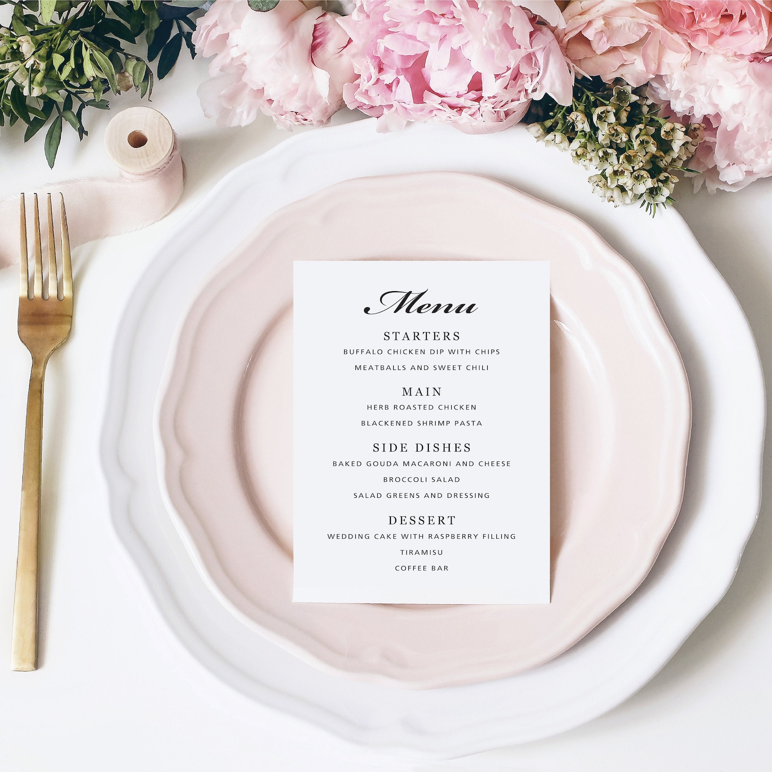 Wedding Menu Custom Dinner Menu Party Menu Reception Menu - Etsy