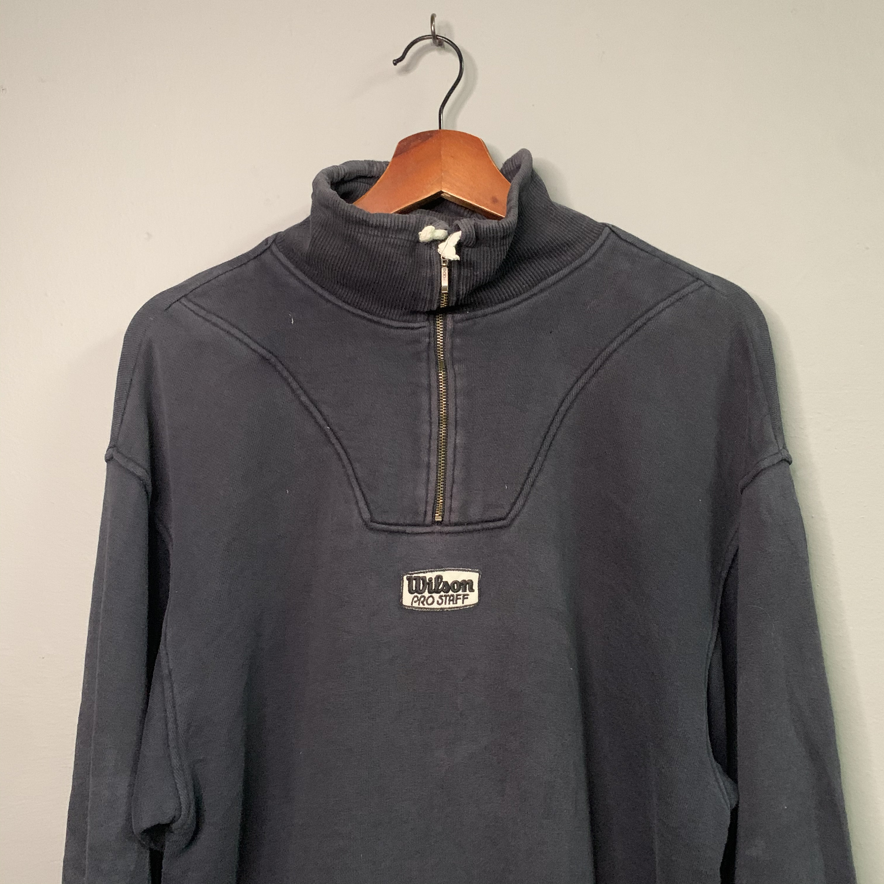 Vintage Wilson Pro Staff Quarter Zip Sweater Black Sweatshirt - Etsy