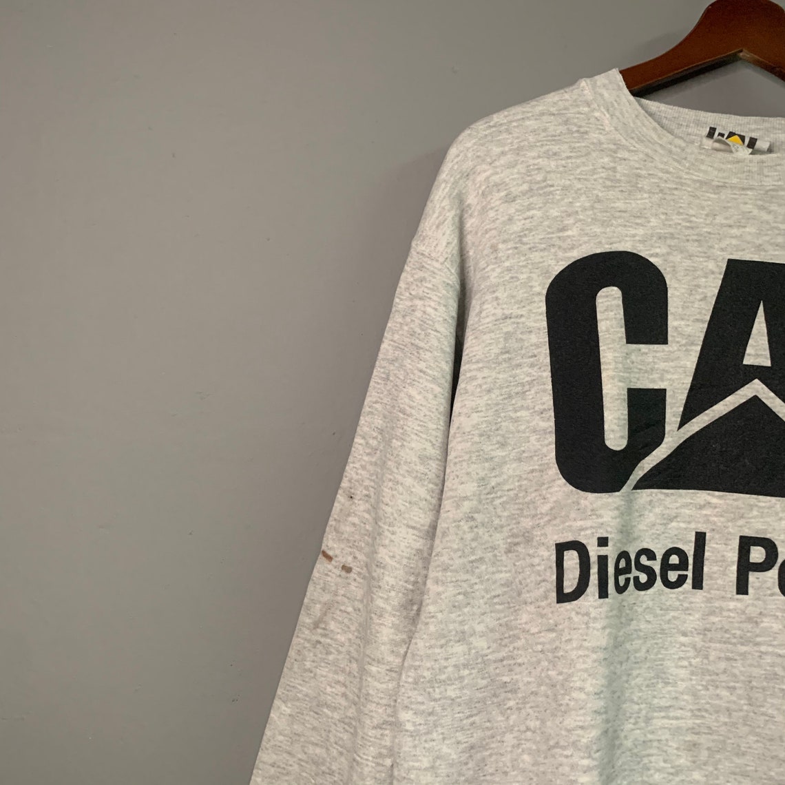 Vintage Cat Diesel Power Caterpillar Big Logo Sweater Sweatshirt Made ...