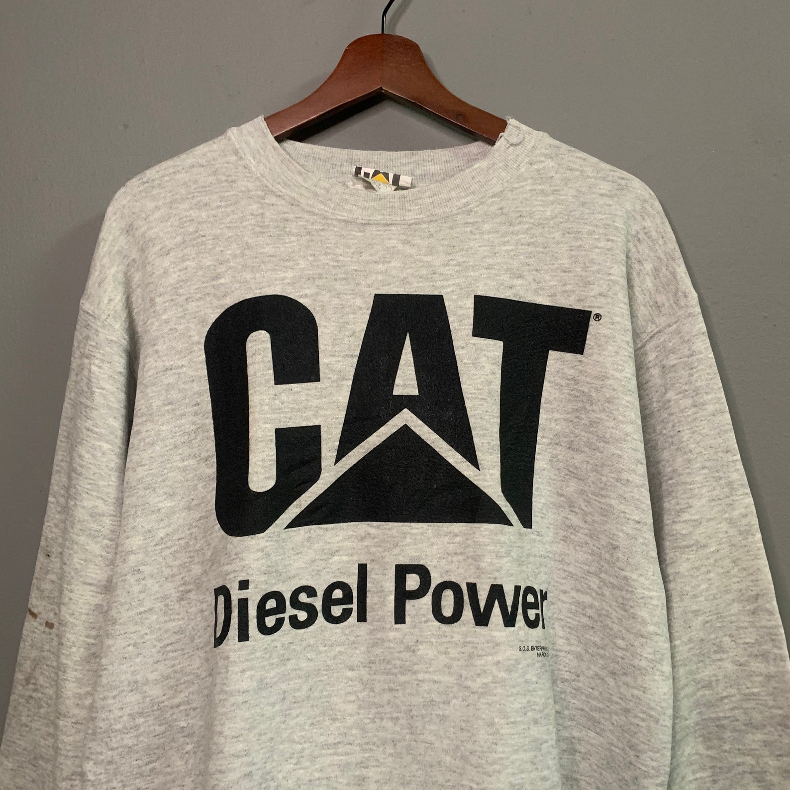 Vintage Cat Diesel Power Caterpillar Big Logo Sweater Sweatshirt Made ...