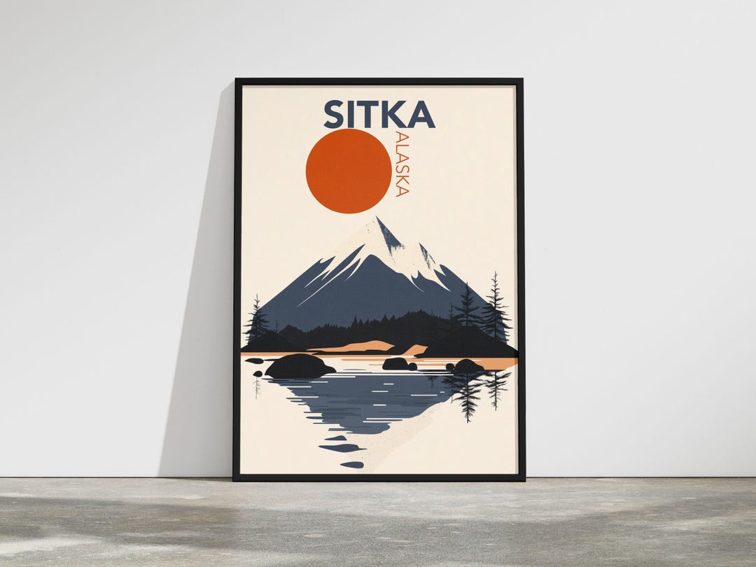 Sitka Alaska Travel Poster - Etsy