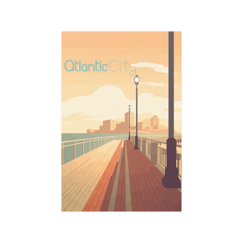 Atlantic City Travel Poster - Etsy