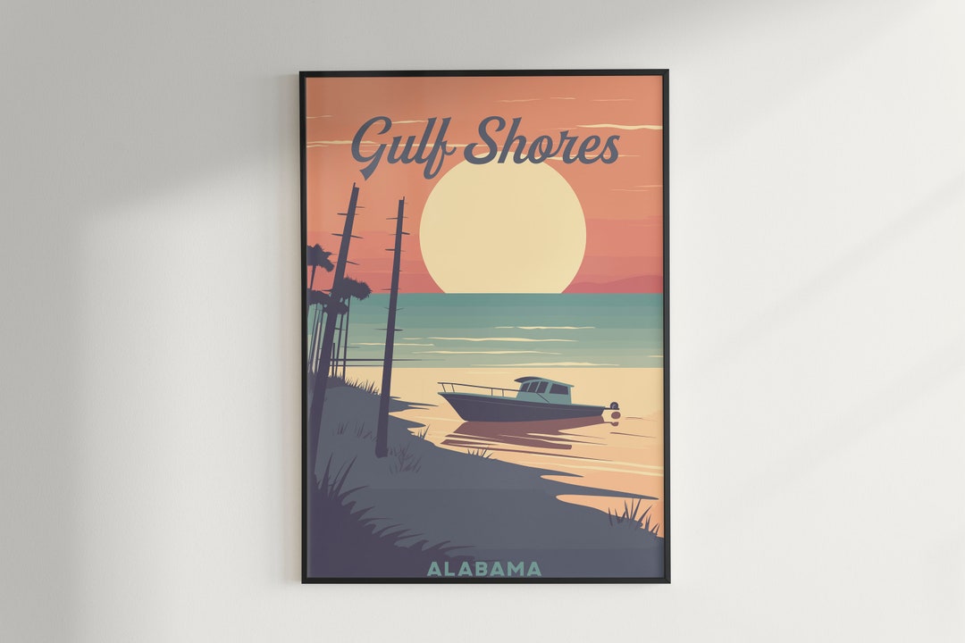 Gulf Shores, Alabama Travel Poster - Etsy