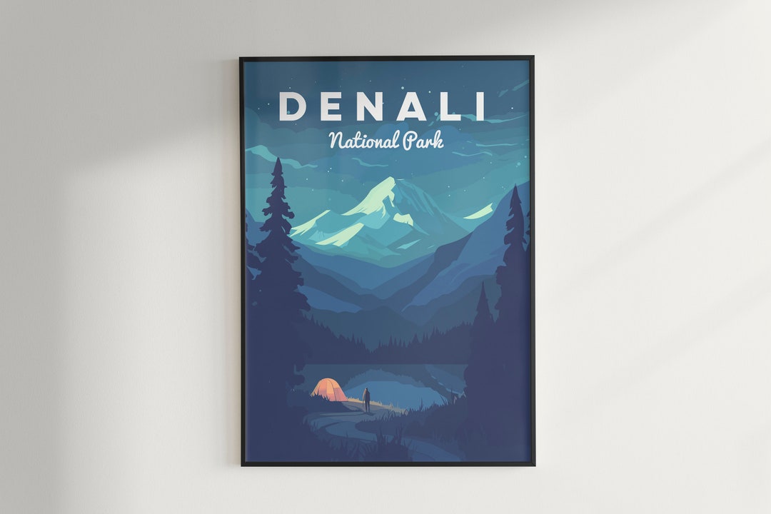 Denali National Park Travel Poster - Etsy