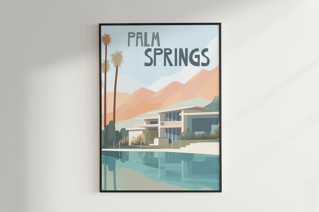 Palm Springs Travel Poster - Etsy