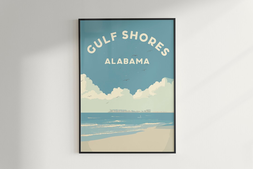 Gulf Shores, Alabama Travel Poster - Etsy