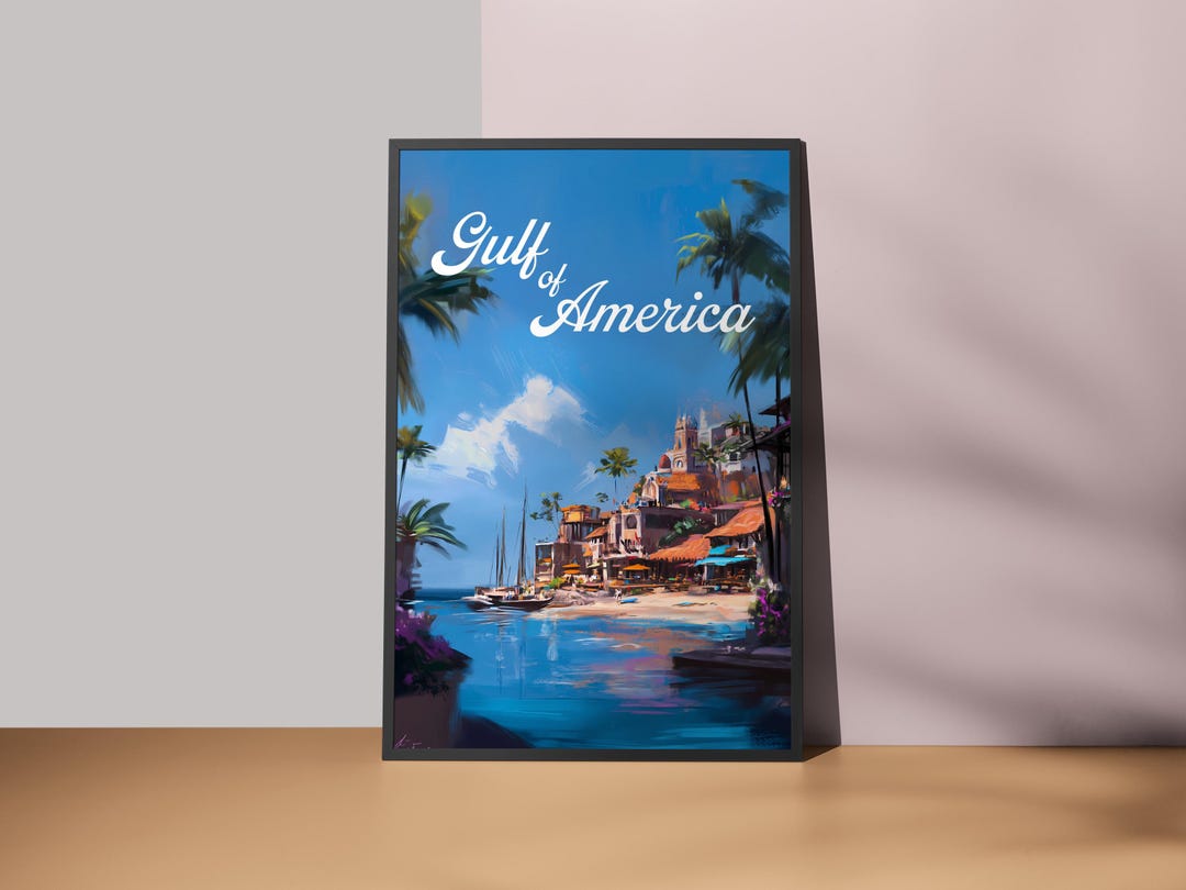 Gulf of America Travel Poster – Digital Download - Etsy