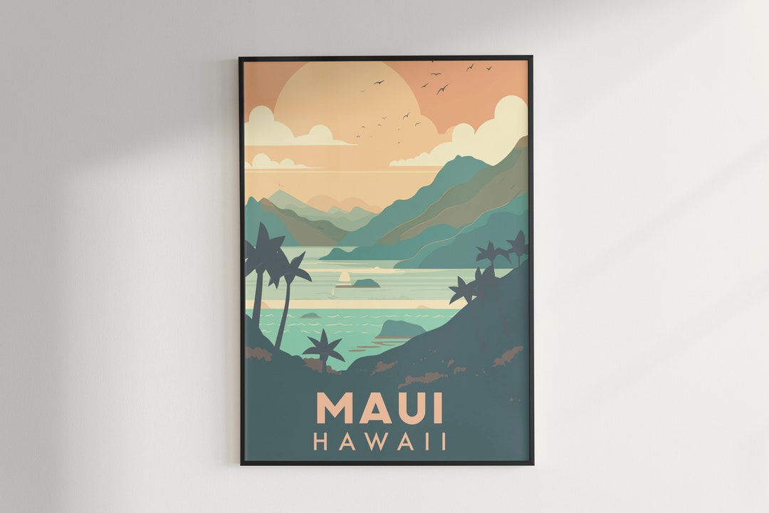 Maui Travel Poster - Etsy