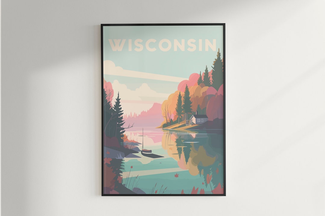 Wisconsin Travel Poster - Etsy