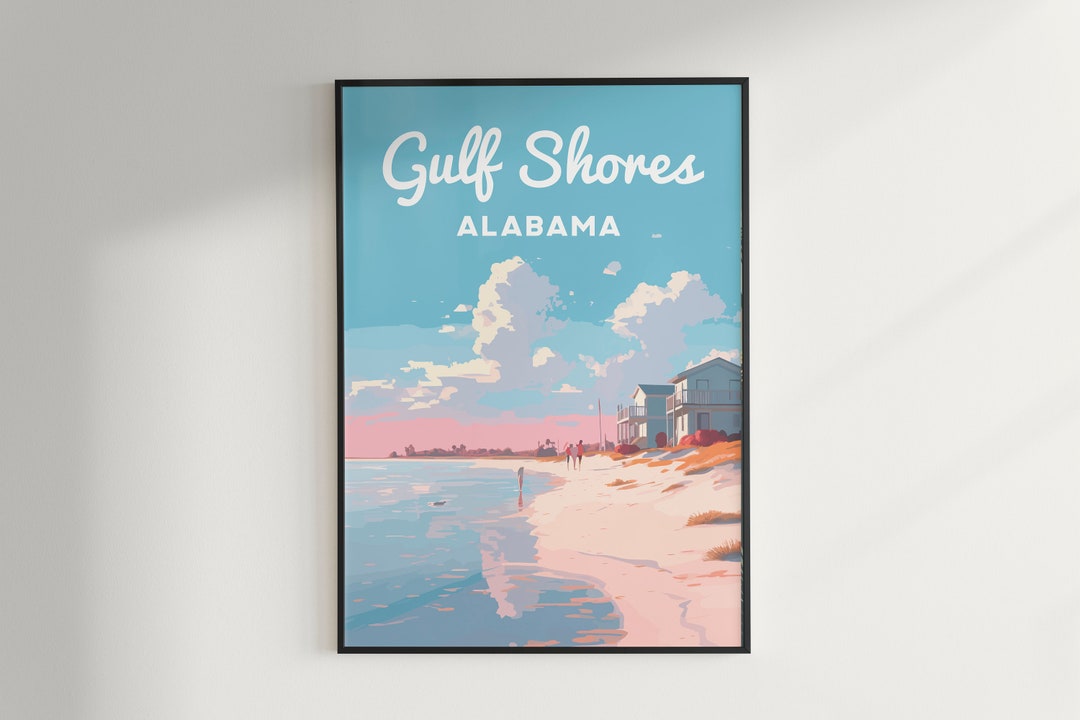 Gulf Shores, Alabama Travel Poster - Etsy