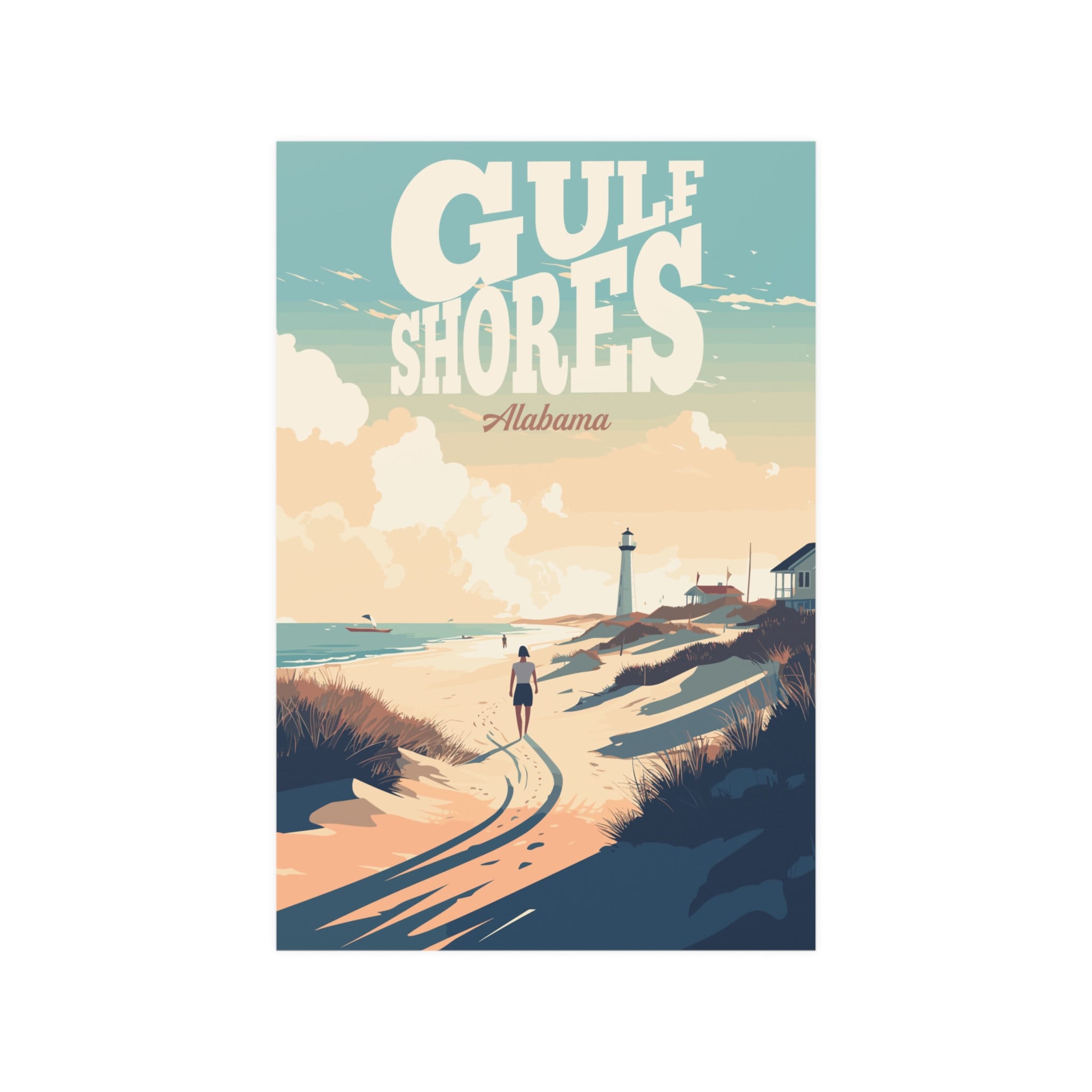 Gulf Shores, Alabama Travel Poster - Etsy