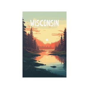 Wisconsin Travel Poster - Etsy