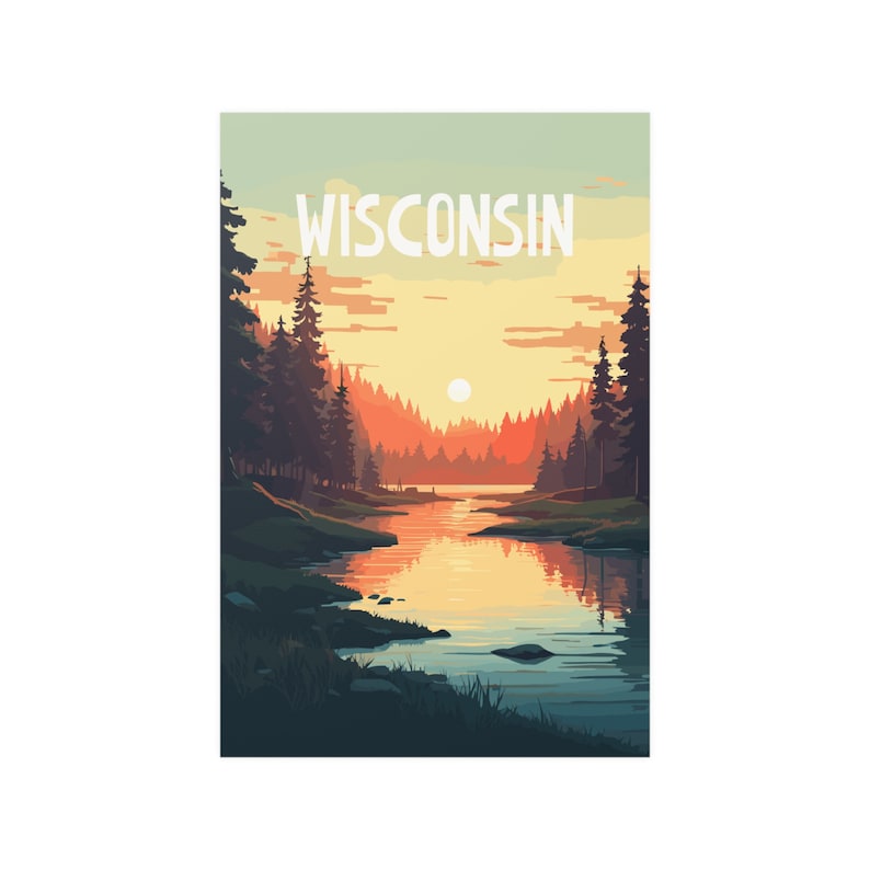Wisconsin Travel Poster - Etsy