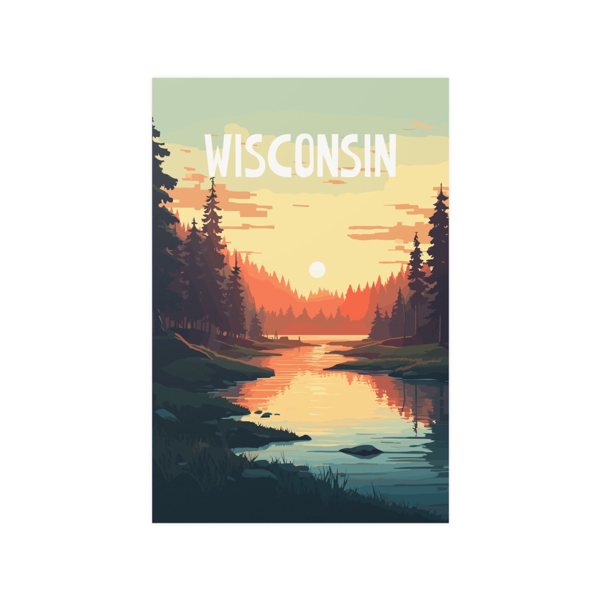 Wisconsin Travel Poster - Etsy