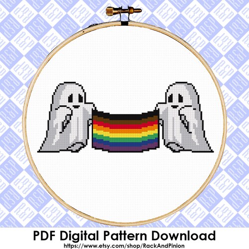 Spooky Ghosts With Pride Flags LGBTQIA Gay Pride Counted | Etsy