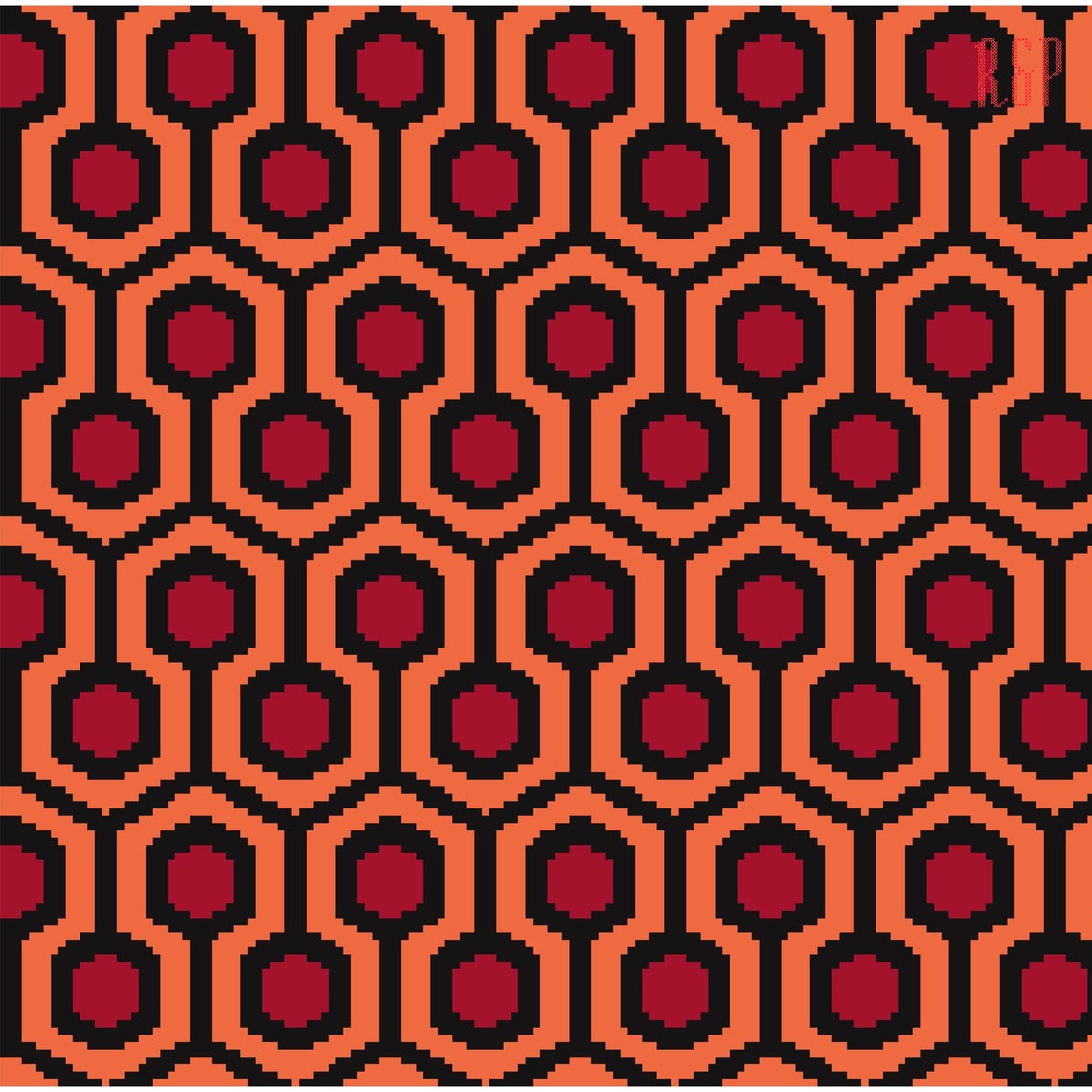 Overlook Hotel Hallway Carpet The Shining repeating Counted | Etsy