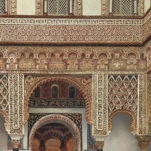 ART PRINT | the Alhambra Palace in Granada Oil Painting | Palace ...