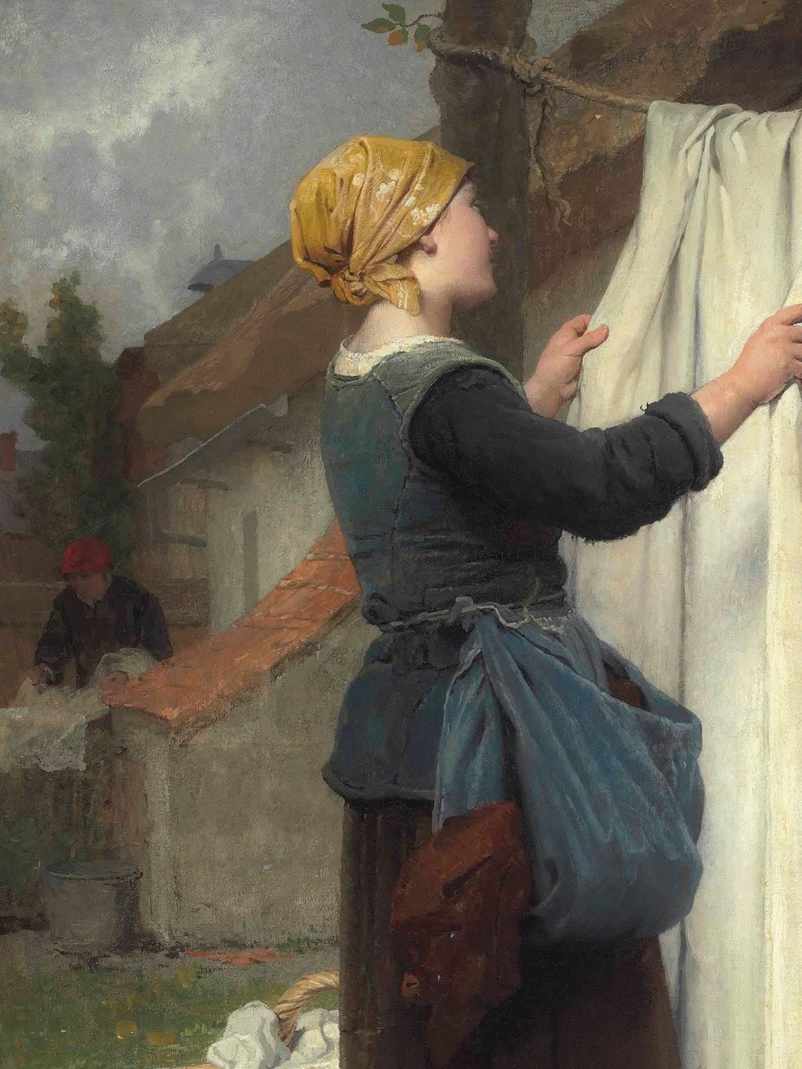 ART PRINT Vintage Laundry Oil Painting Laundry Room Art | Etsy