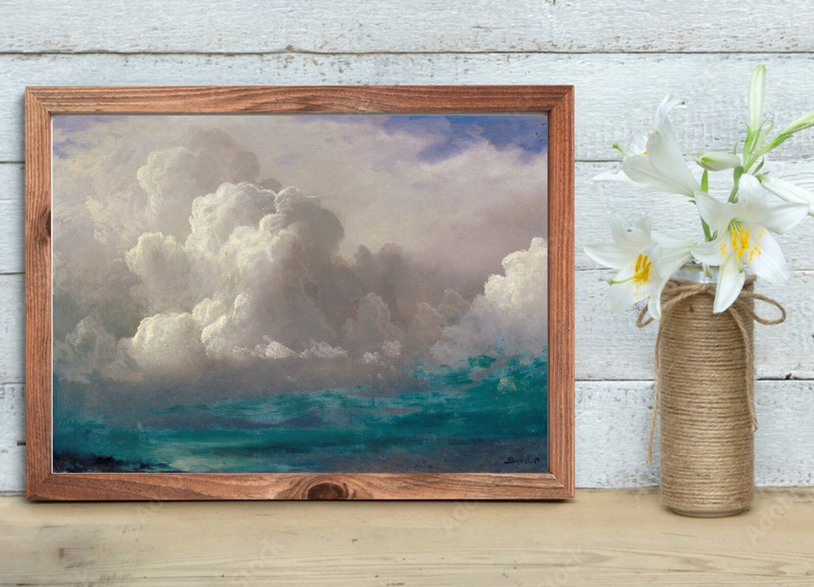 ART PRINT Clouds Oil Painting Blue Sky Art Cloud Print - Etsy