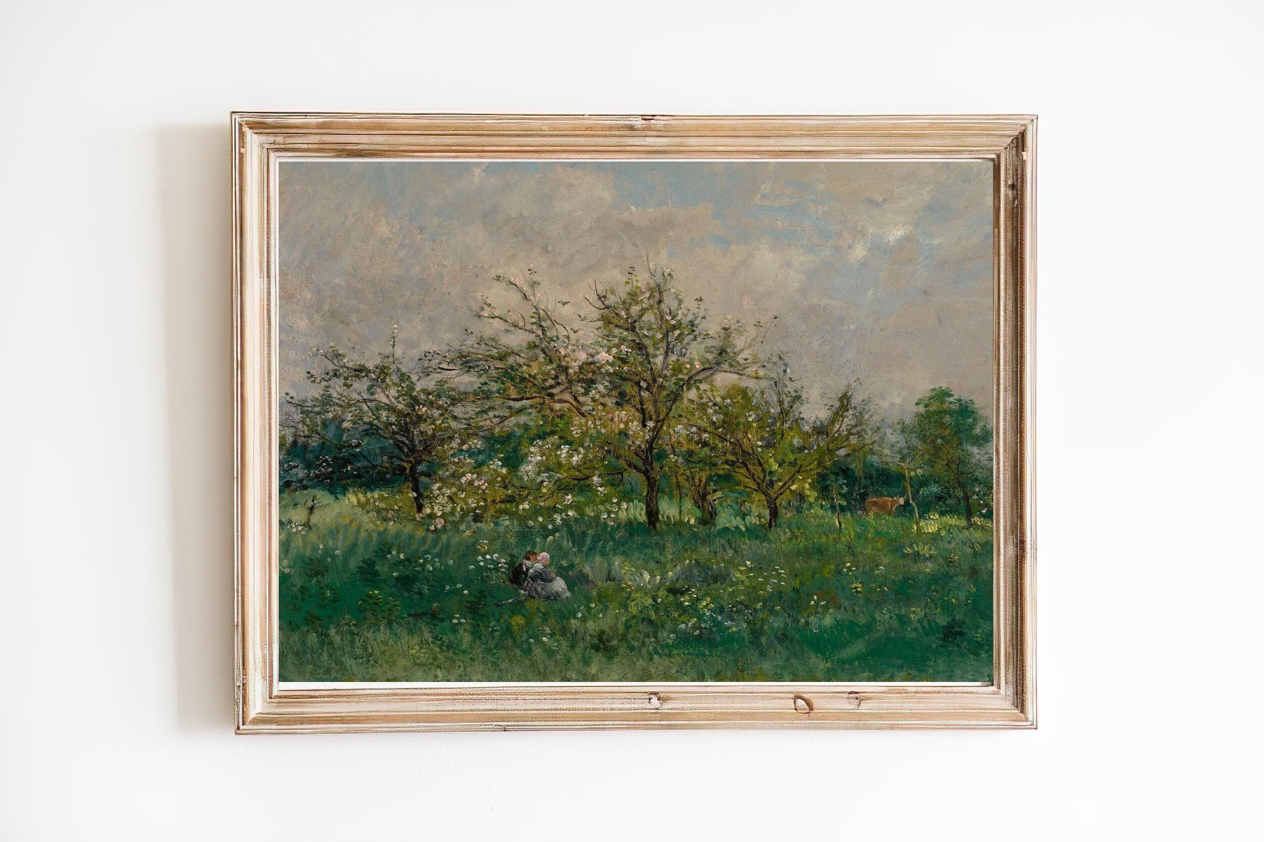 ART PRINT Orchard Landscape Oil Painting Country Spring - Etsy