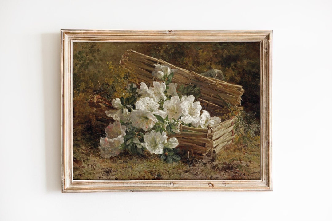 White Azaleas Art Print | Mimosa Floral Still Life - Etsy