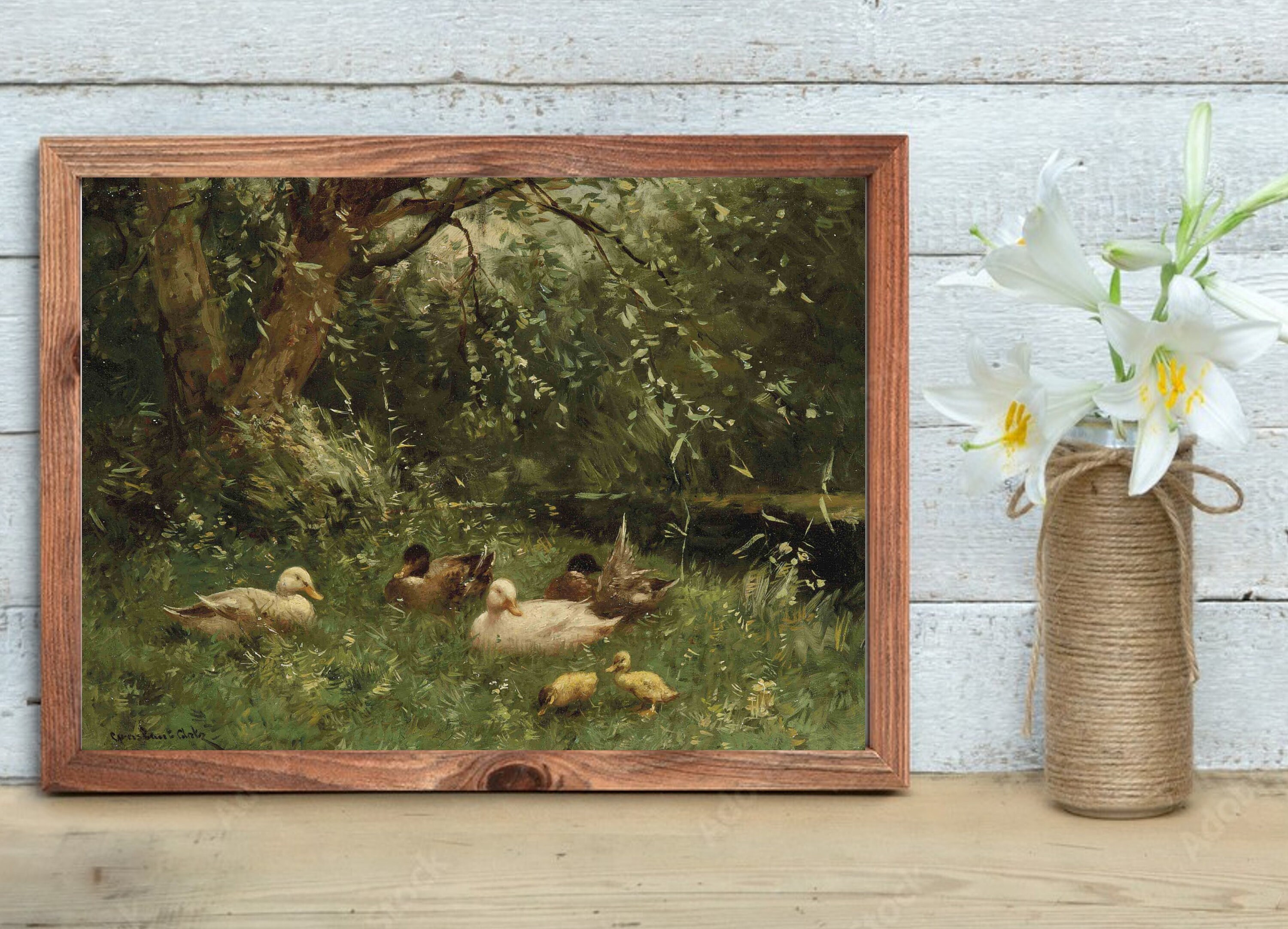 ART PRINT Spring Duck Oil Painting Duck Wall Art Print - Etsy