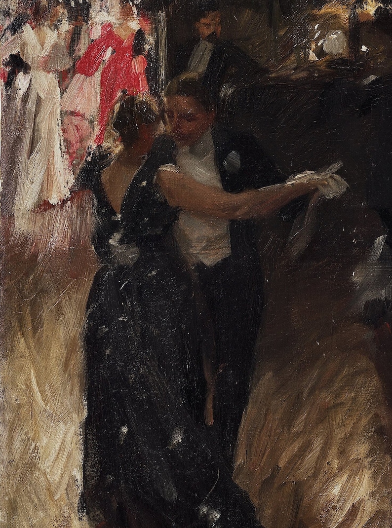 ART PRINT Dancing Couple Oil Painting the Waltz Art Print - Etsy