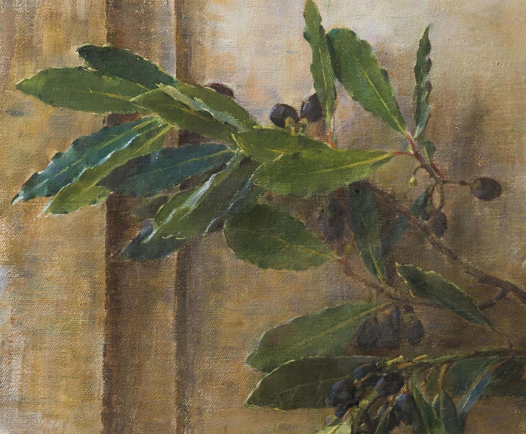 ART PRINT A Study of Laurel Oil Painting Botanical Art | Etsy