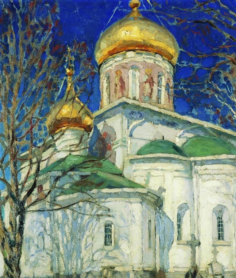 ART PRINT Vintage Church Oil Painting Religious - Etsy