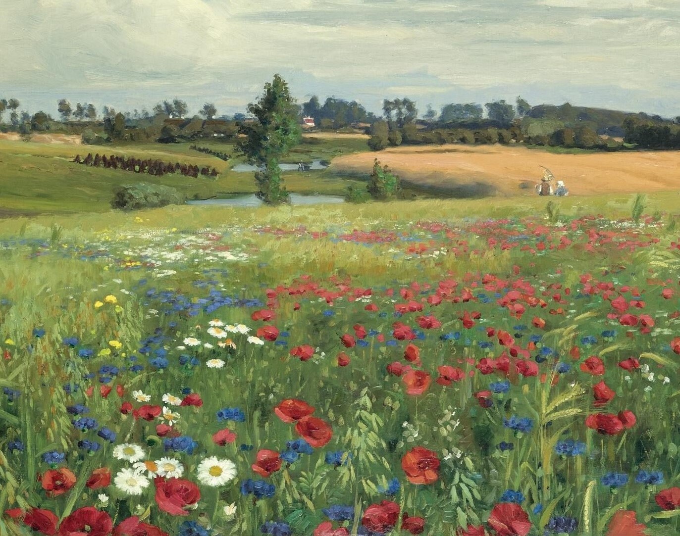 ART PRINT Field With Poppies and Daisies Oil Painting - Etsy