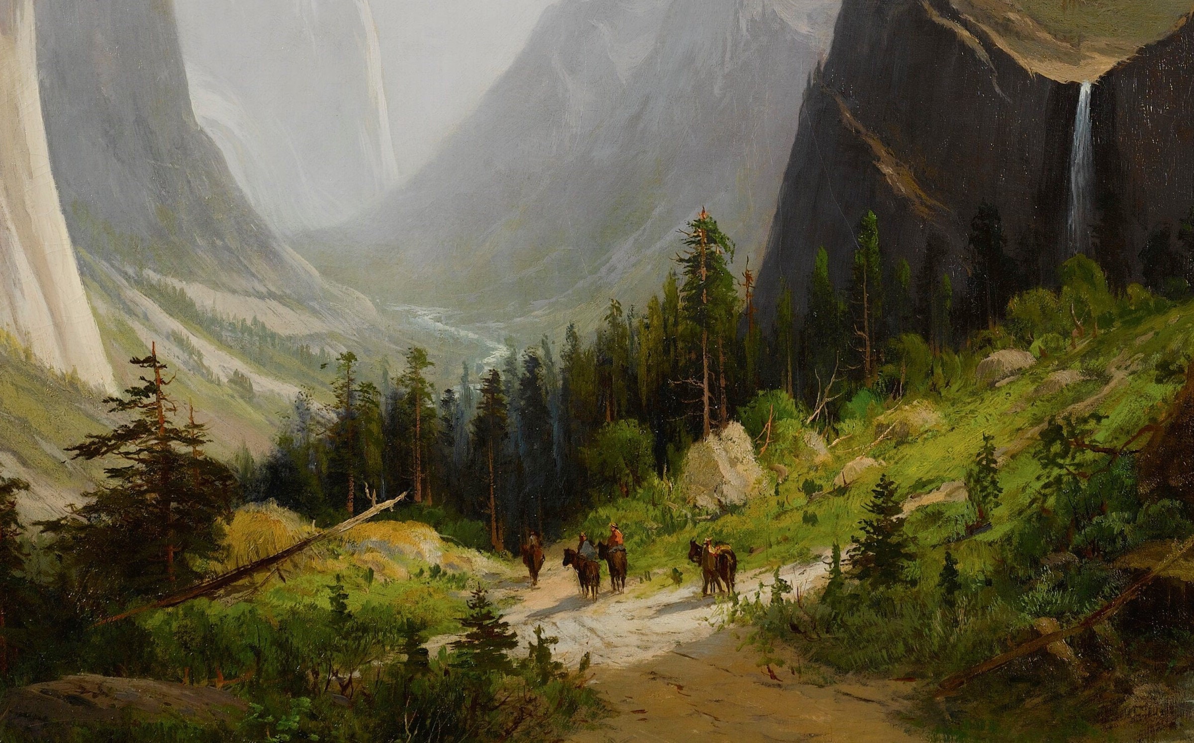 ART PRINT Vintage Yosemite Valley Oil Painting California | Etsy