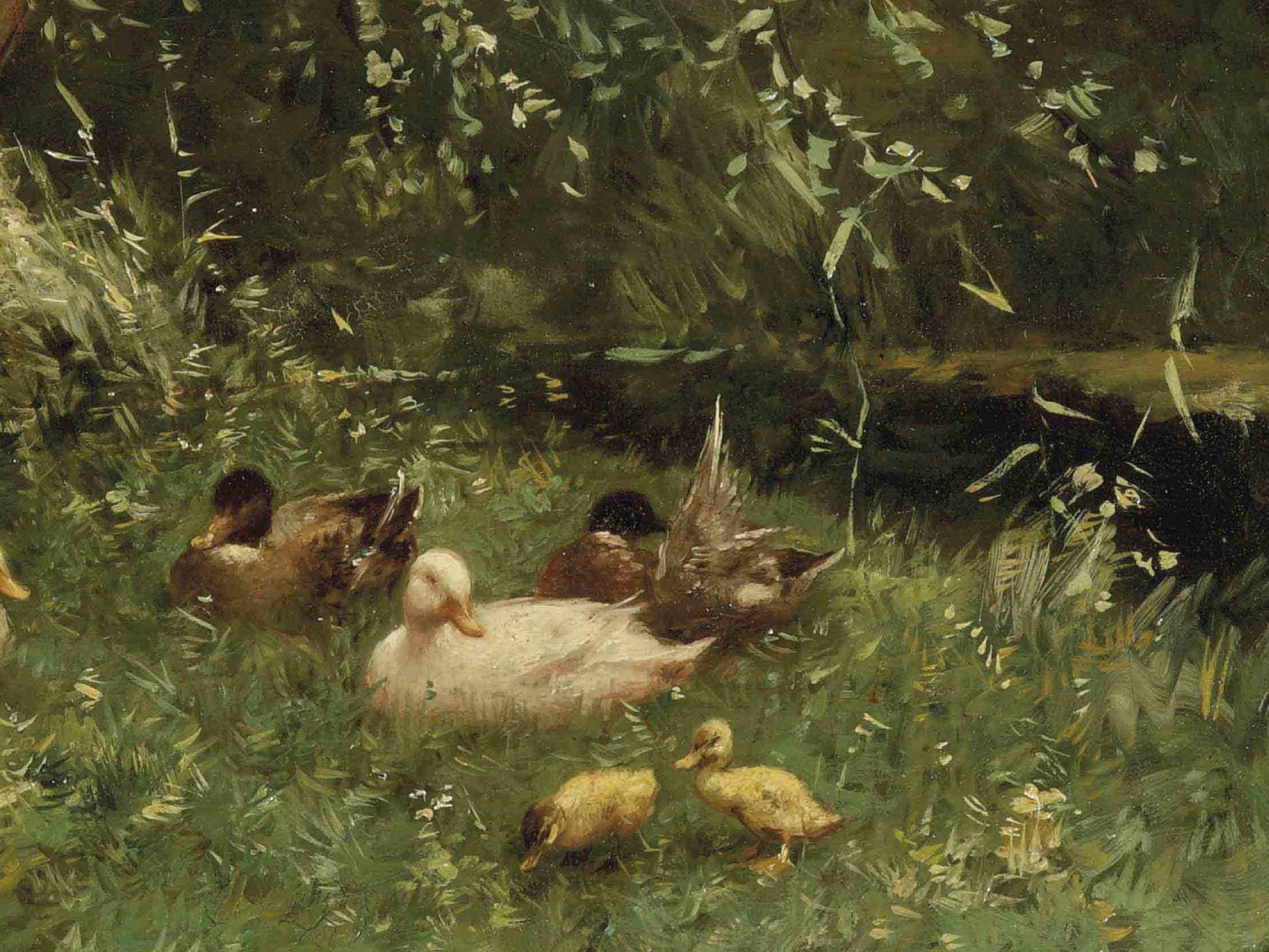 ART PRINT Spring Duck Oil Painting Duck Wall Art Print - Etsy