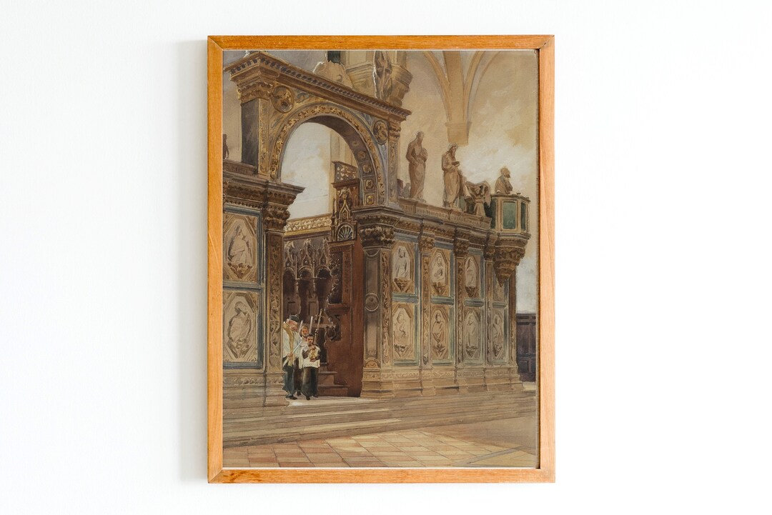 ART PRINT | Venetian Cathedral Interior Wall Art Print | Church ...