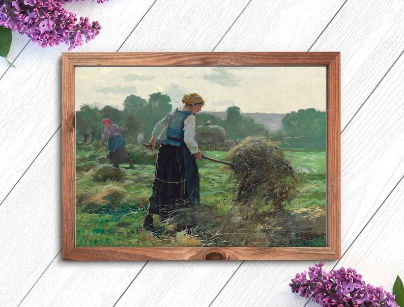 ART PRINT Women Making Hay Oil Painting Haying Scene Art - Etsy