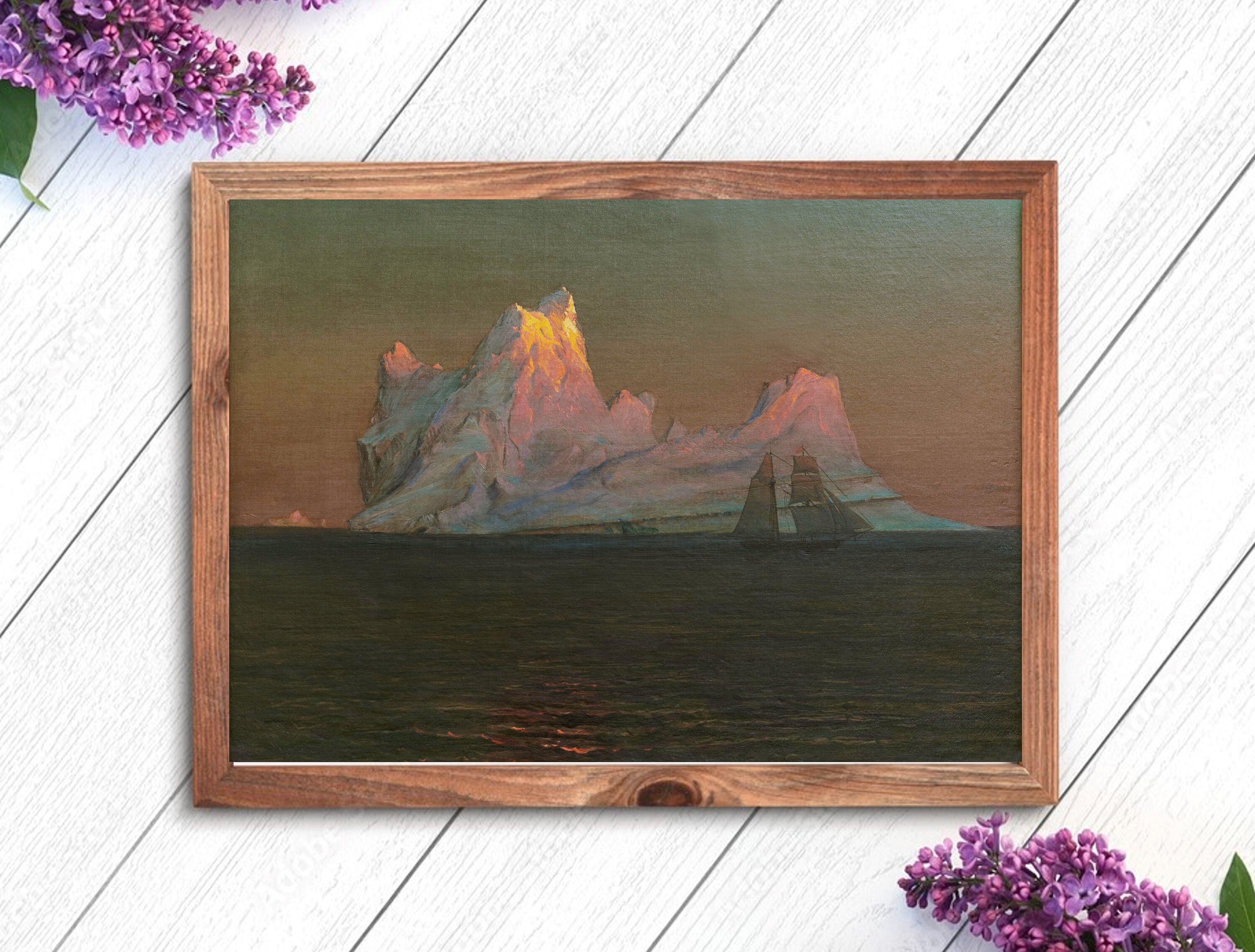 ART PRINT the Iceberg Wall Art Print Vintage Seascape Oil - Etsy